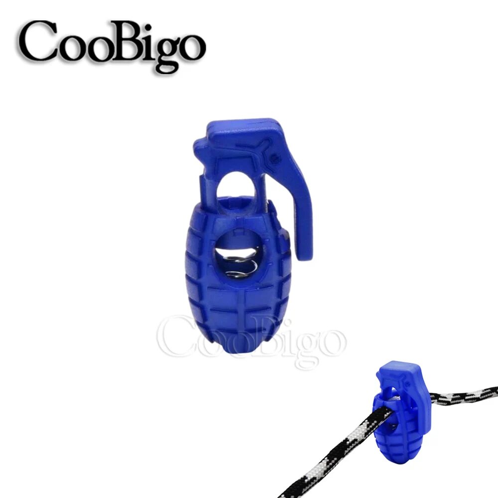 CooBigo фиксаторы для шнурка, синие, 12 шт.