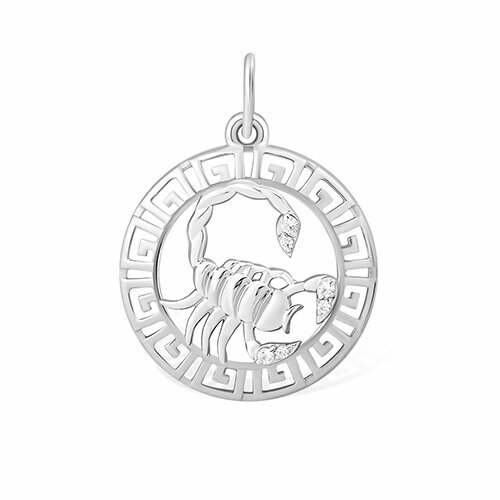 Подвеска, серебро, 925 проба, родирование, фианит