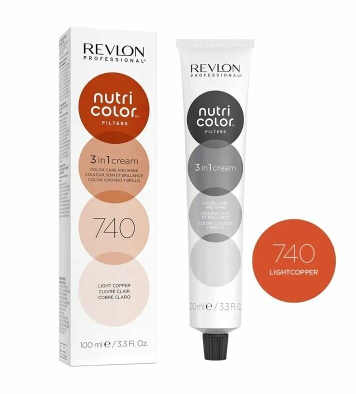 Revlon Nutri Color Creme. 100мл. Крем-краска для прямого окрашивания, 740 Медный