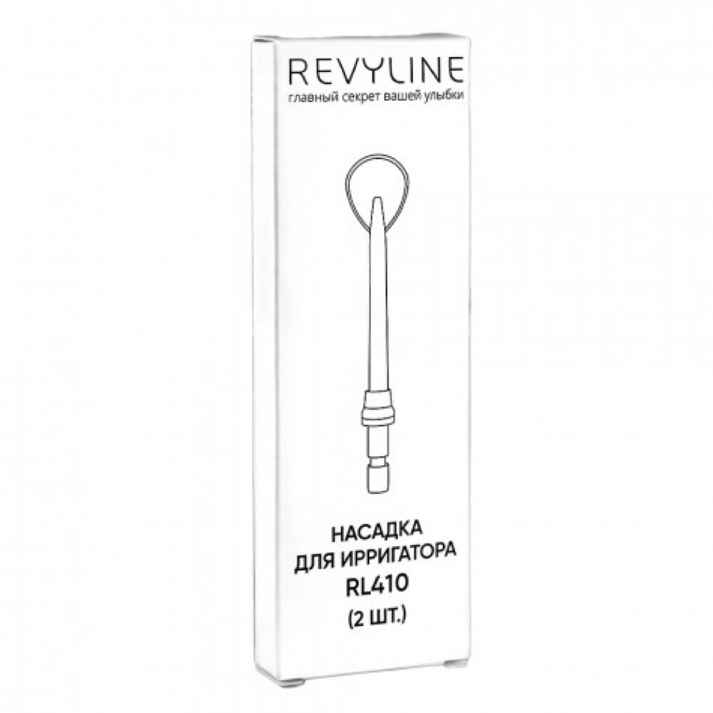Насадки для языка Revyline RL410, для ирригаторов, для очистки языка, прозрачные, белые, 2 шт