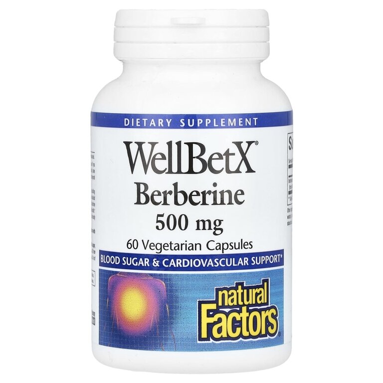 Natural Factors WellBetX Berberine, 500 мг, 60 шт.