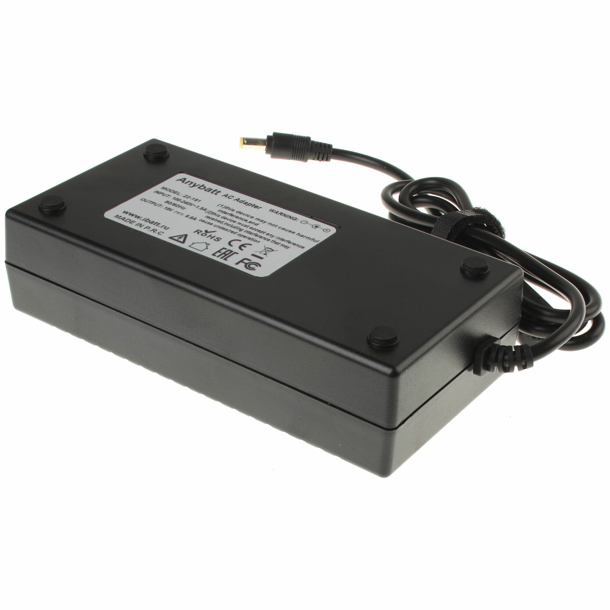 Блок питания Anybatt 19V 9,5A, 181W, разъём 5.5*2.5 mm для ноутбуков Asus M70, Clevo P150