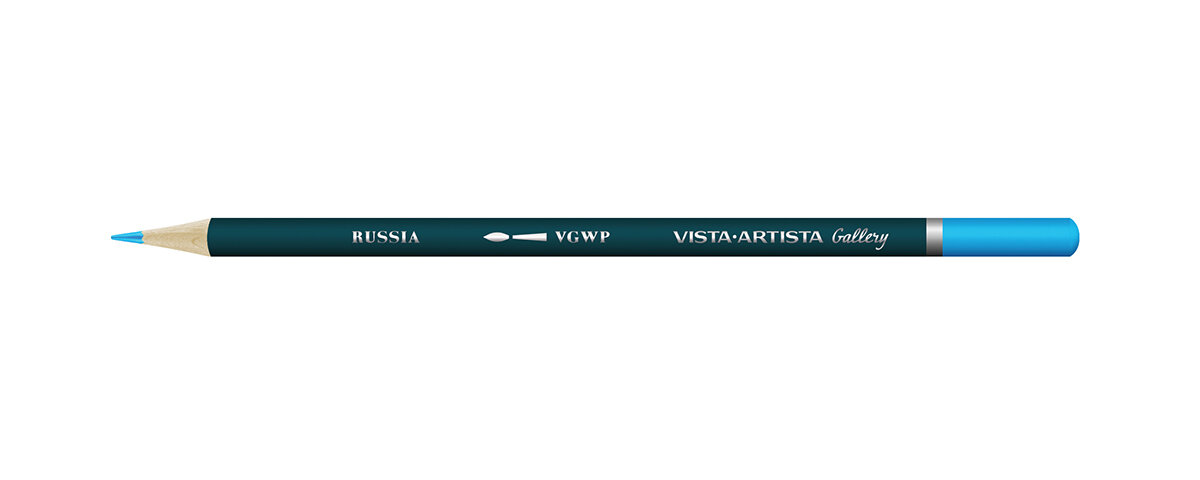 Карандаш акварельный "VISTA-ARTISTA" "Gallery" VGWP художественный заточенный 501 Голубой (Azure)