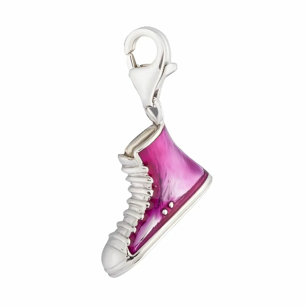 Подвеска на браслет, серебро, 925 проба, родирование, фианит