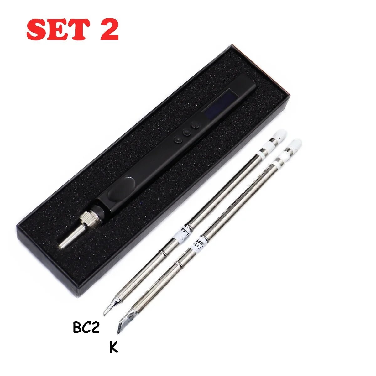 T12 OLED Мини-паяльник 72W With 2 pcs T12 tip