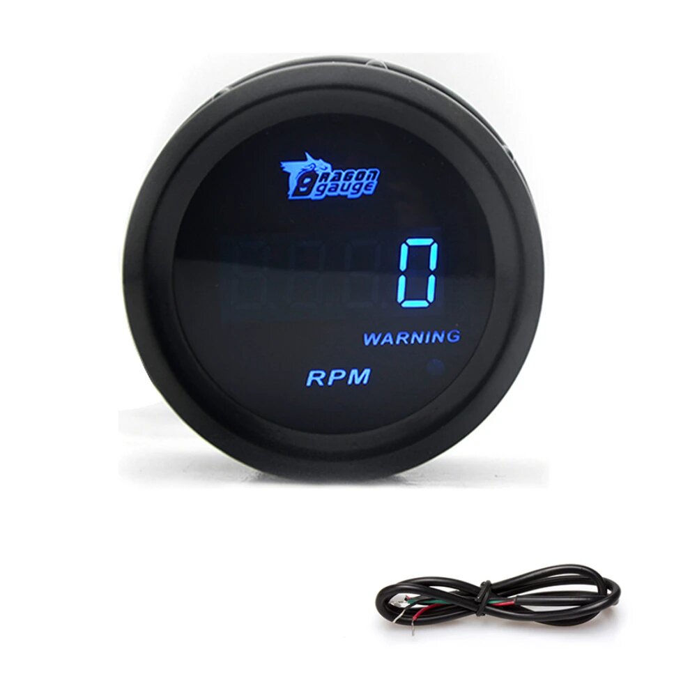Цифровой тахометр 52 мм, RPM, черный