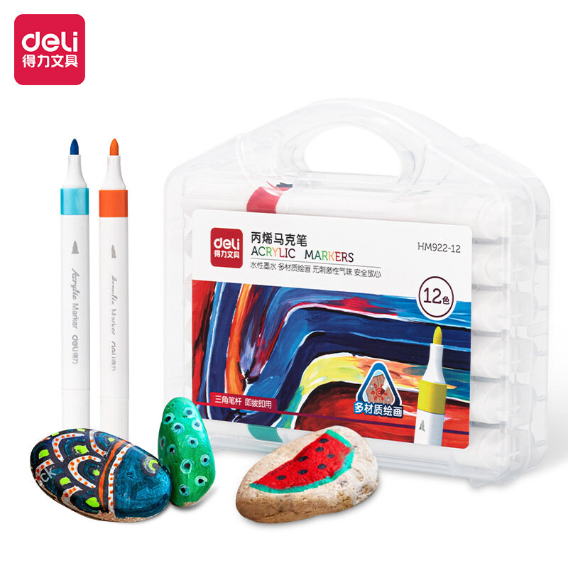 Набор фломастеров Deli HM922, акриловые, 24/36/48 цветов