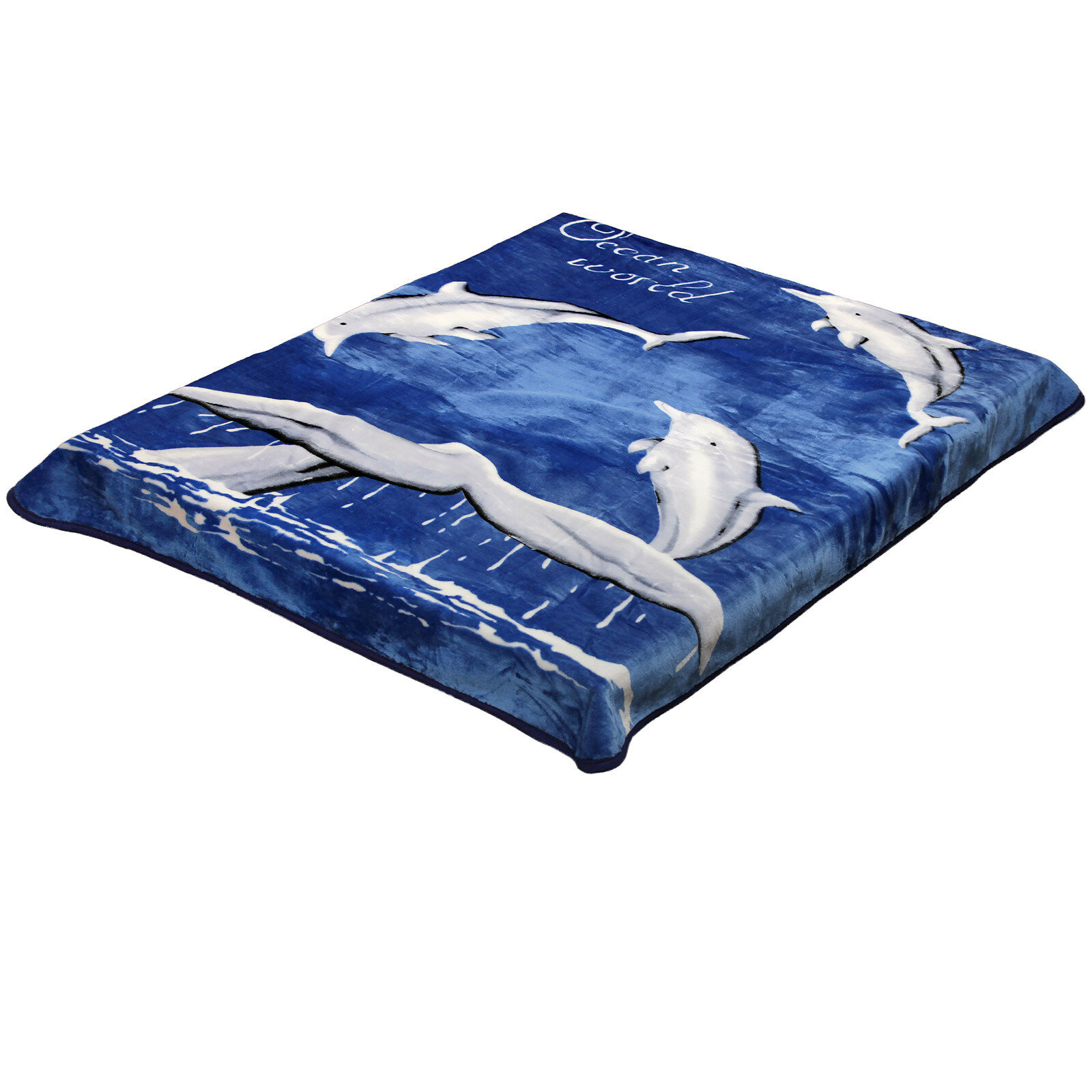 Пледы и покрывала Smoon Плед "Дельфины" голубой 150x200 полуторный облеченный Смун