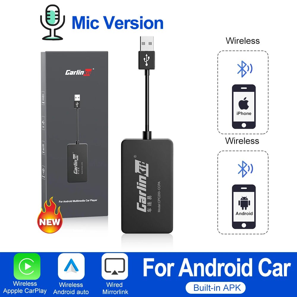 Carlinkit USB беспроводной Автомобильный ключ Android Авто продажа для модификации mic version