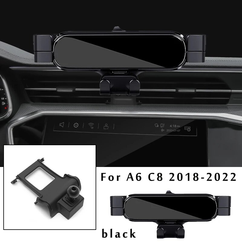 Держатель телефона для Audi A6 C8 2018-2022, черный
