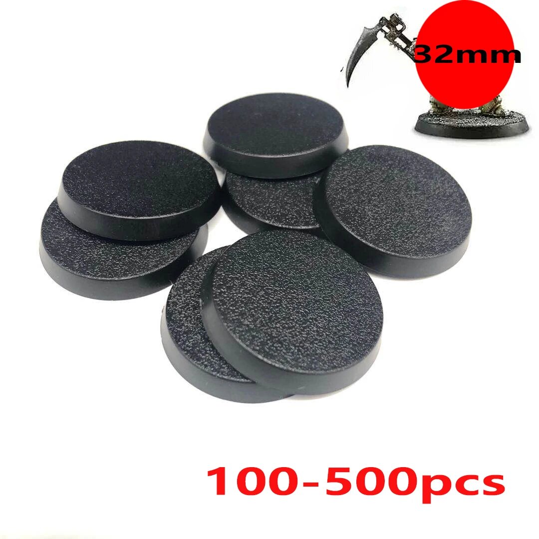 Пластиковые круглые базы для миниатюр 32 мм, 200pcs