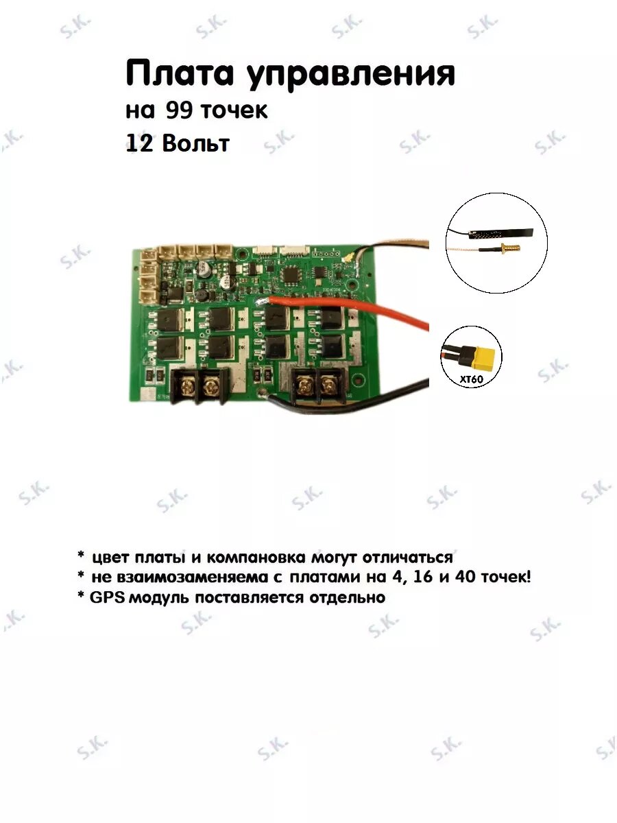 Плата управления с GPS, 12 вольт