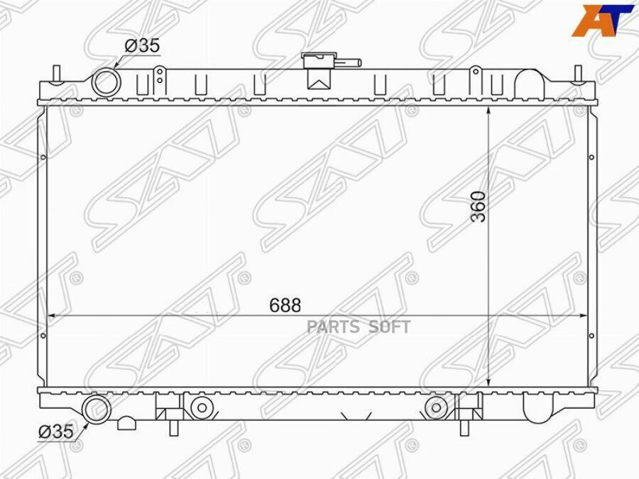 Радиатор Nissan Primera 95-02 / Bluebird 96-01 SAT NS0002-11-QD | цена за 1 шт