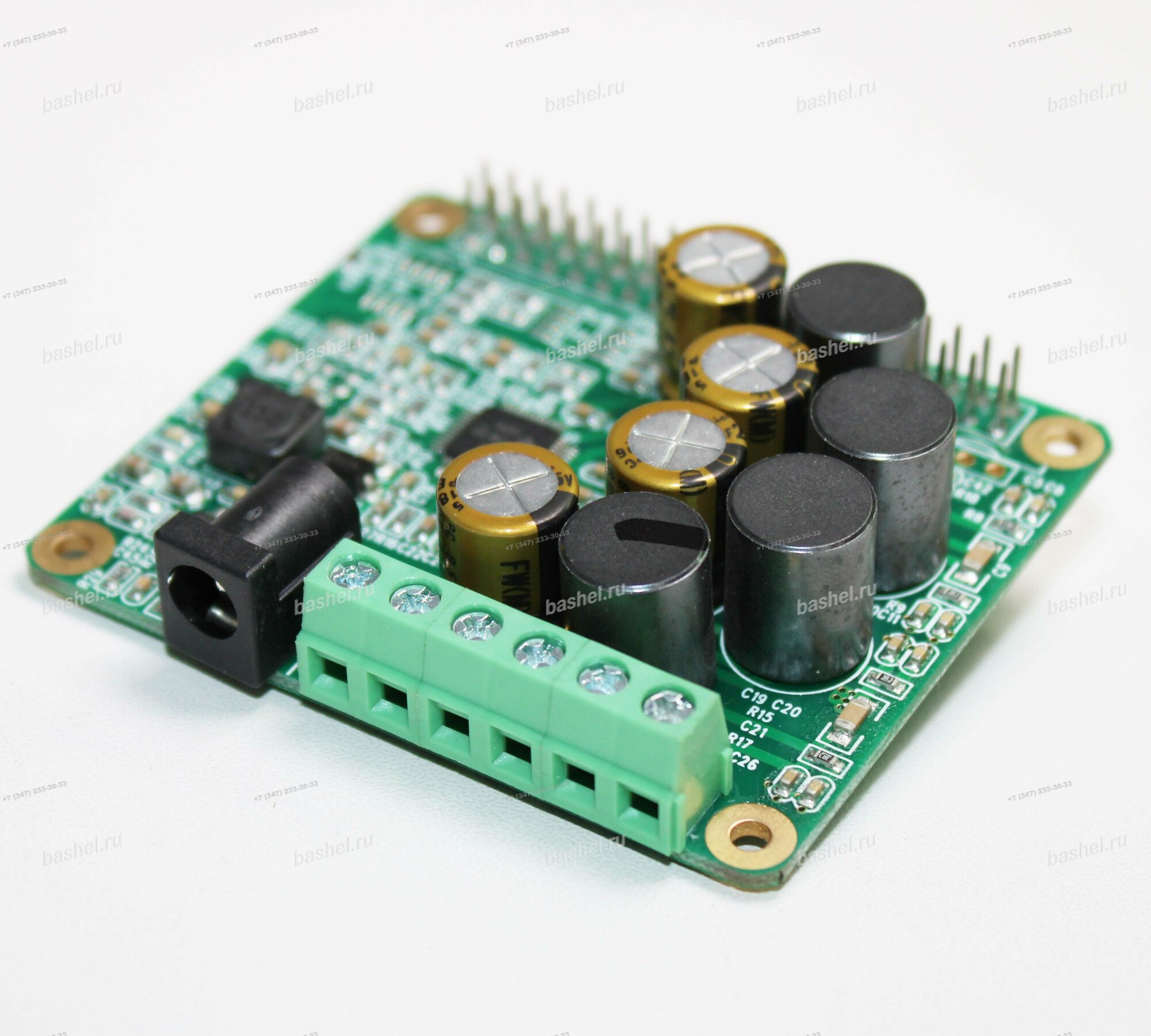 Модуль высококачественного аудио стерео усилителя TAS5713 (ЦАП, Питание: 12-20В, 44.1/48 кГц, 25 Вт), Плата расширения,