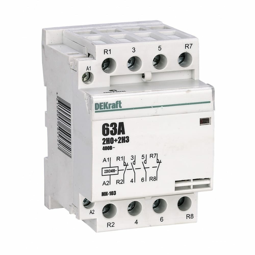 Модульный контактор Dekraft МК103-063A-230B-22 18090DEK