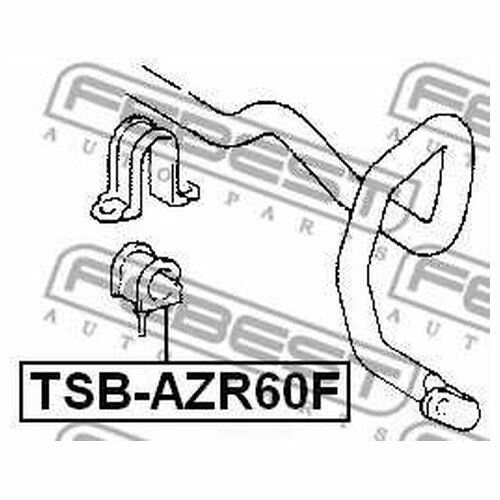 Втулка стабилизатора Febest TSB-AZR60F для Toyota Esquire (2014-н. в.), Toyota ISis (2004-н. в.), Toyota Noah (2001-2013)