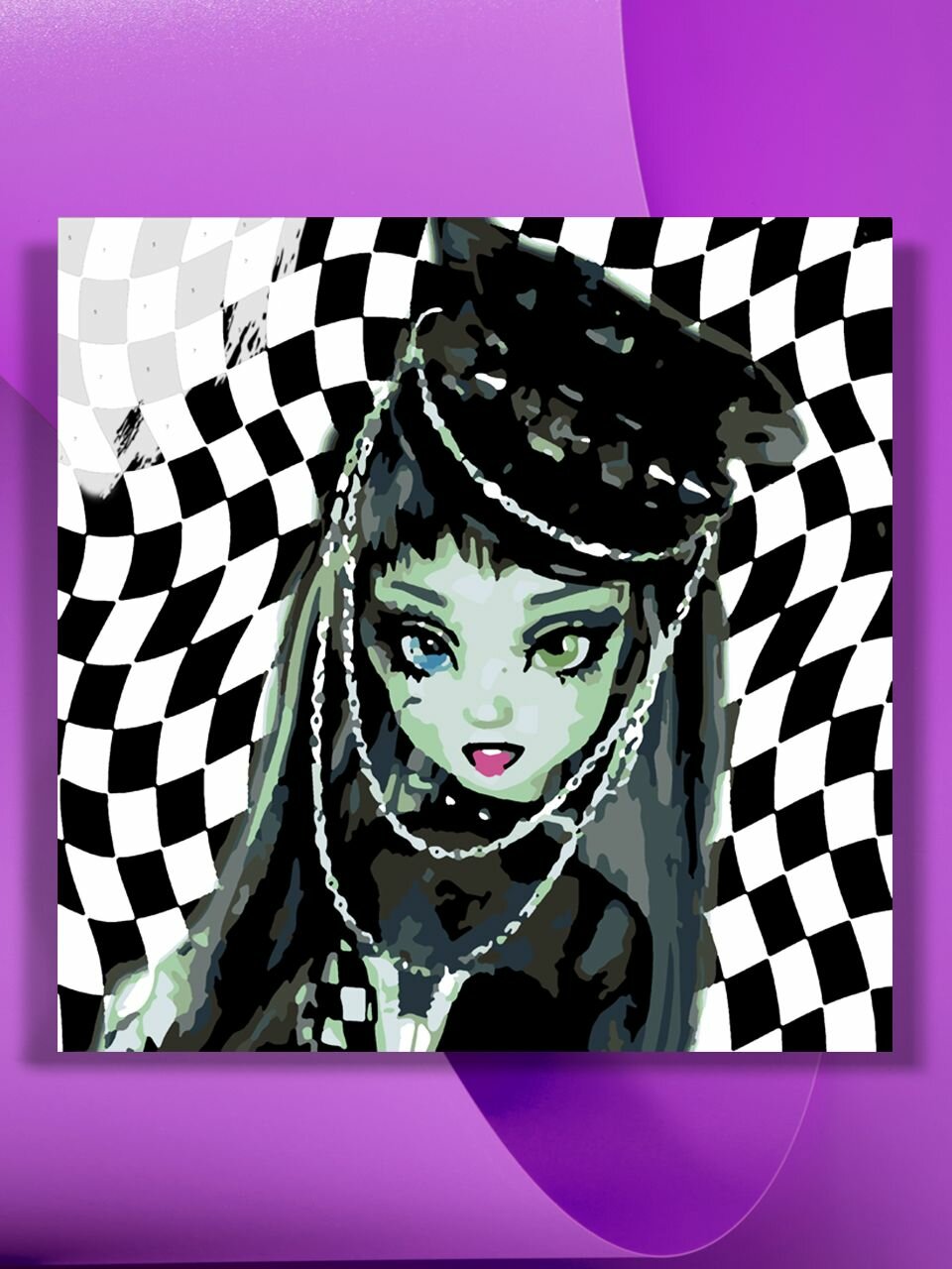 Картина по номерам на холсте Monster High Френки Штейн, 40 х 40 см