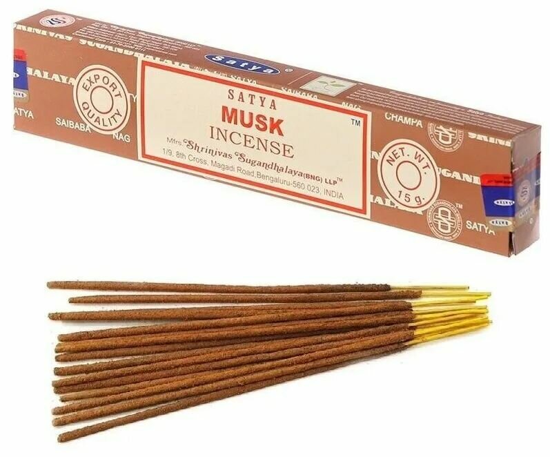 Аромапалочки Мускус Сатья, Satya Musk Satya, 2 кор. по 15 палочек