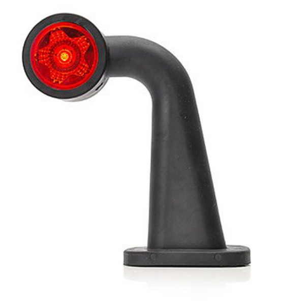 WAS 877P фонарь габаритный рожок изогнутый правый передний-задний 12v-24v led провод 18cm\