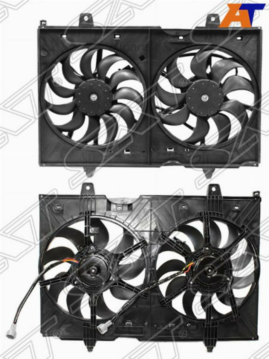SAT ST-DT07-200-0 Диффузор радиатора двойной в сборе NISSAN X-TRAIL T31 07-