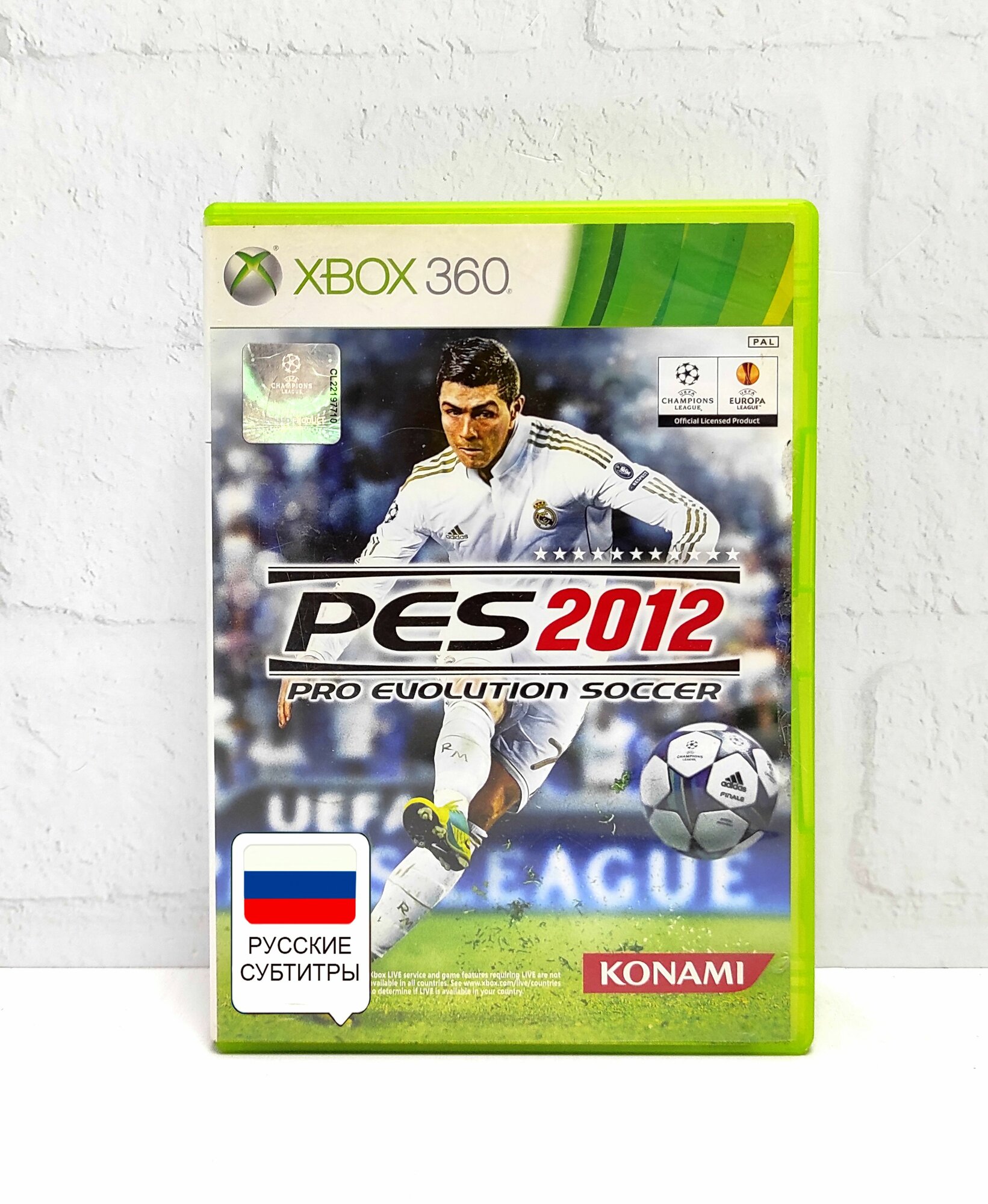Pro Evolution Soccer 2012 PES 2012 Русские субтитры Видеоигра на диске Xbox 360. Товар уцененный