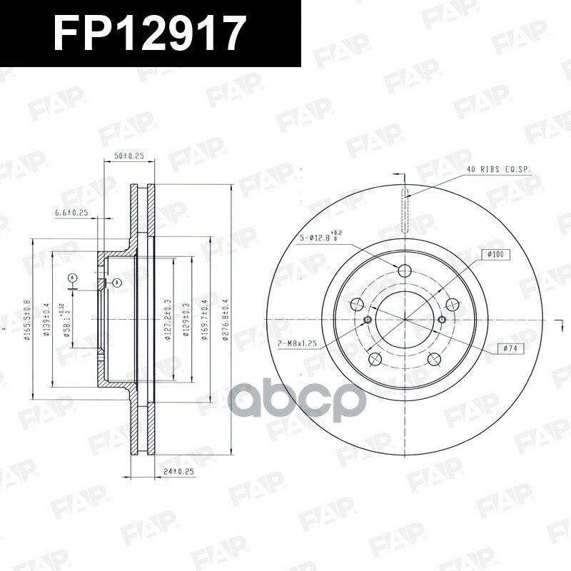 Диск тормозной SUBARU LEGACY V (BM) | LIBERTY FAP арт. FP12917