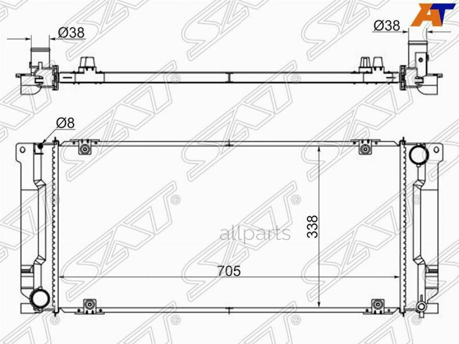 SAT SG-GZ0001 Радиатор ГАЗ Газель NEXT 12-