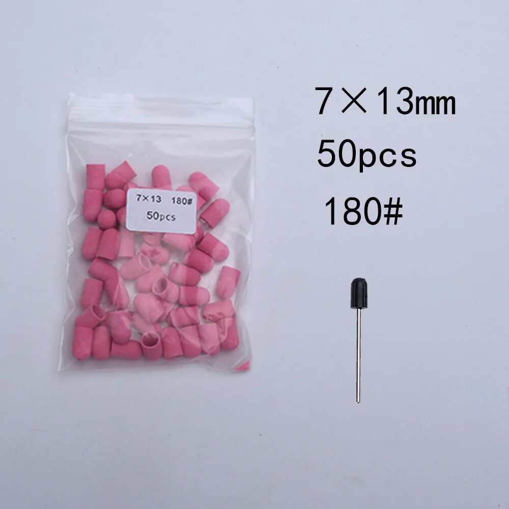 50 шт. шлифовальные бафы 7x13 мм 180# Pink