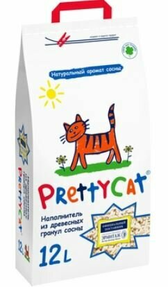 Pretty Cat Древесный наполнитель для кошачьего туалета (Wood Granules), 10кг 10 кг