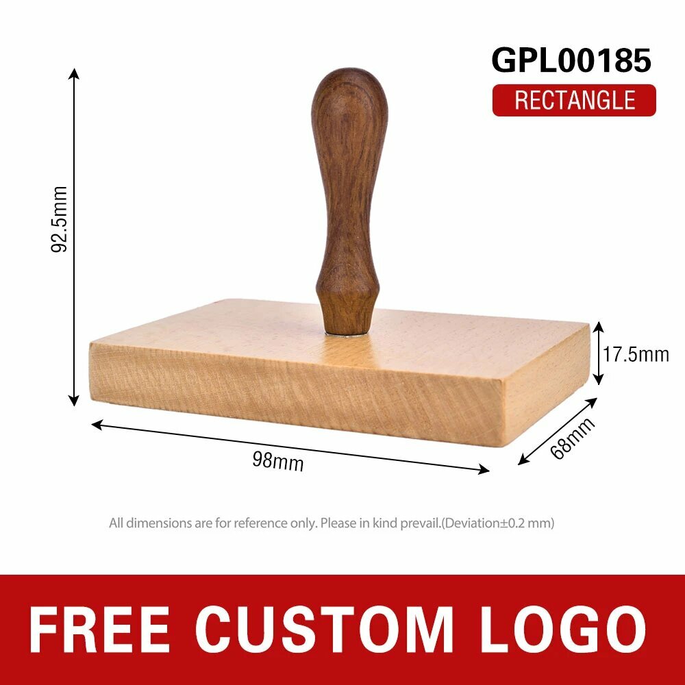 Деревянный штамп GPL00185, 68x98mm, коричневый