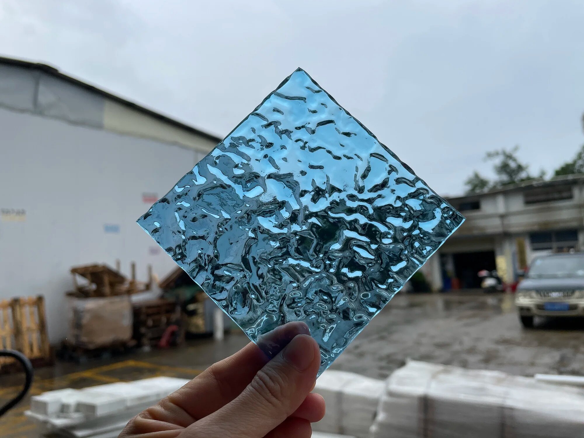 Акриловый лист прозрачный волнистый 1220х2440 мм DIA 100mm 2PCS, Dark Blue