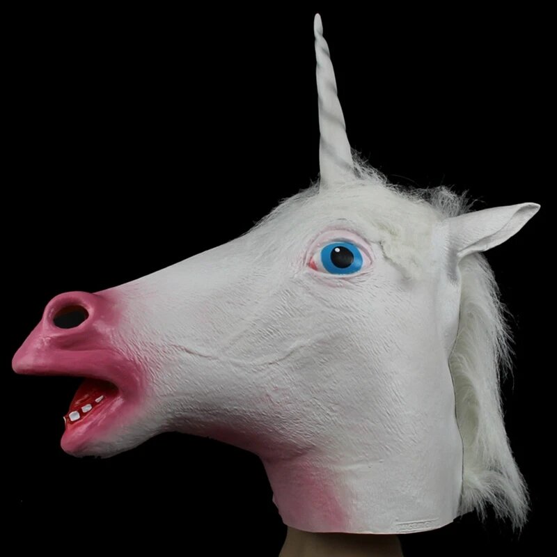 Белые латексные маски животных Blackburro