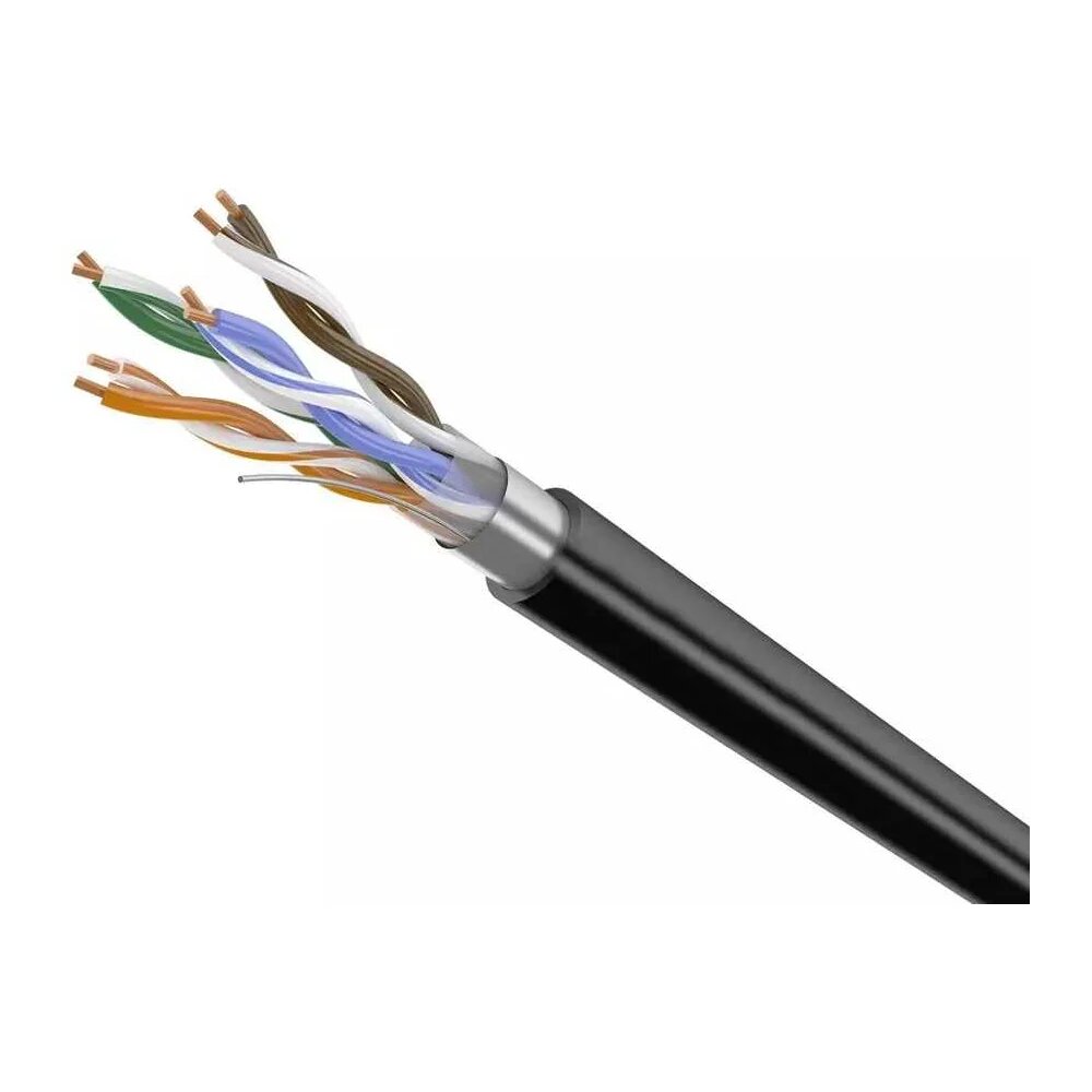 Сетевой кабель категории 5e длиной 305 метров с восемью медными жилами и полиэтиленовой оболочкой для надежных соединений