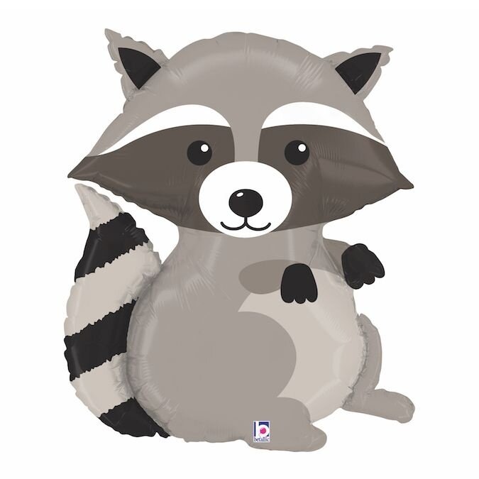 Фольгированный шар Grabo фигура, "Енот", в упаковке, размер 36 дюймов, подходит для гелия/воздуха