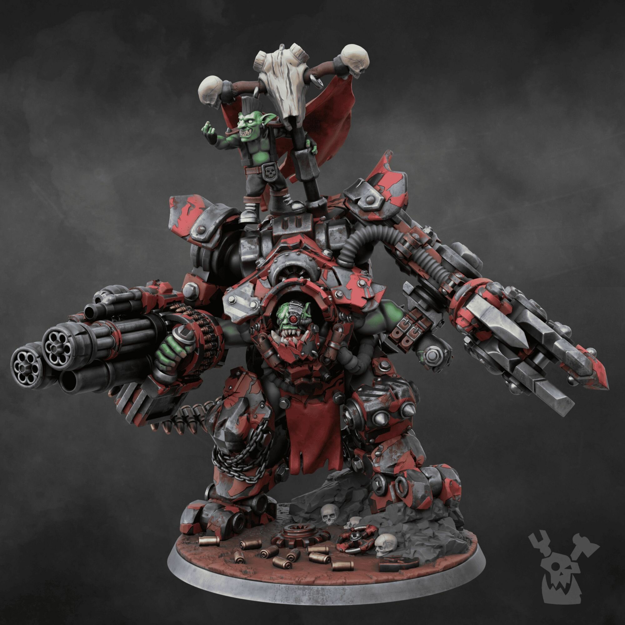 Gharghkool 'Da Big Wrecka warhammer 40000. Газгкул Мак Урук Трака Могущественный оркский военачальник для настольной игры вархаммер 40К.
