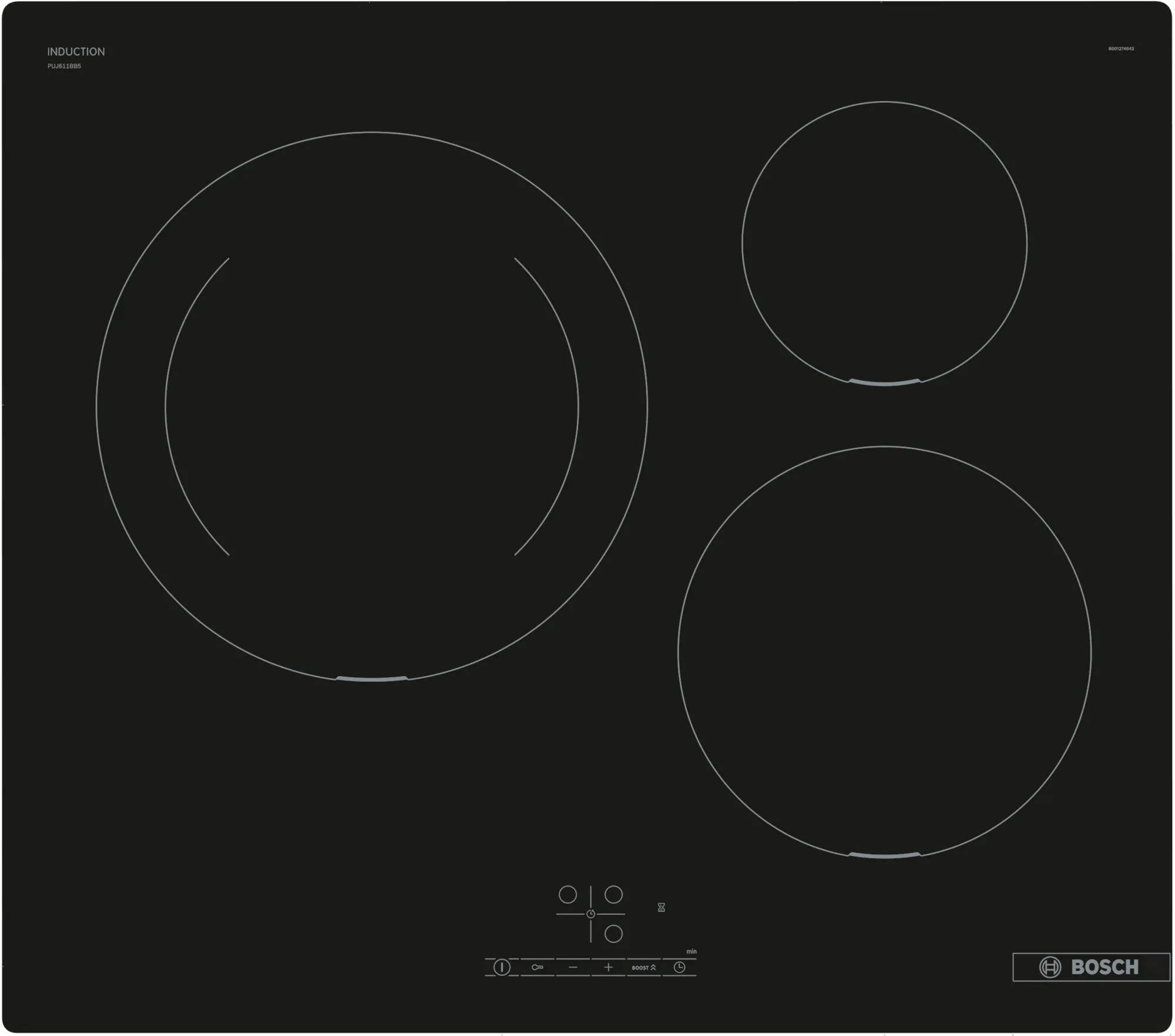Варочная панель BOSCH Индукционная варочная поверхность Bosch PUJ611BB5E