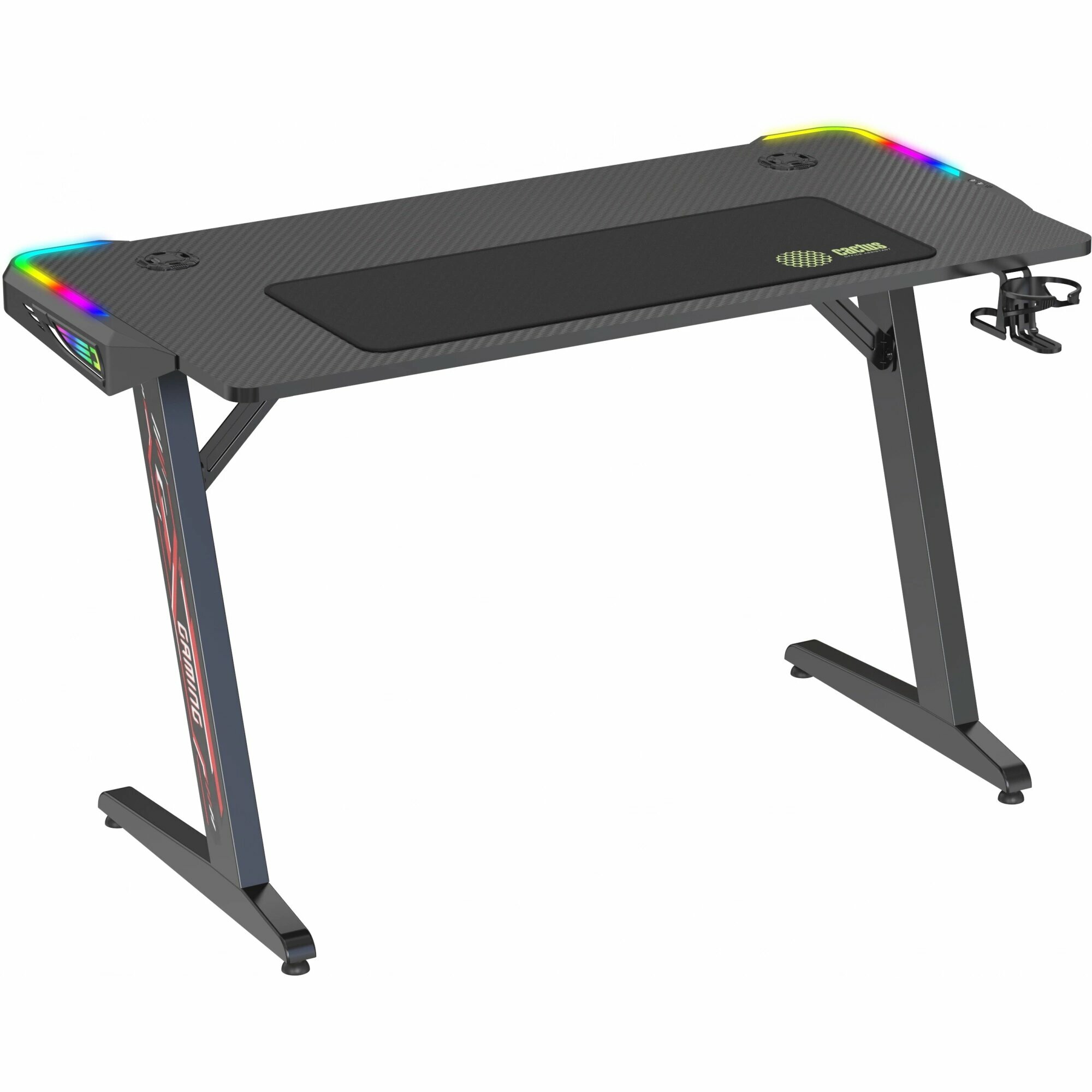 Стол игровой Cactus CS-GTZ-BK-RGB черный