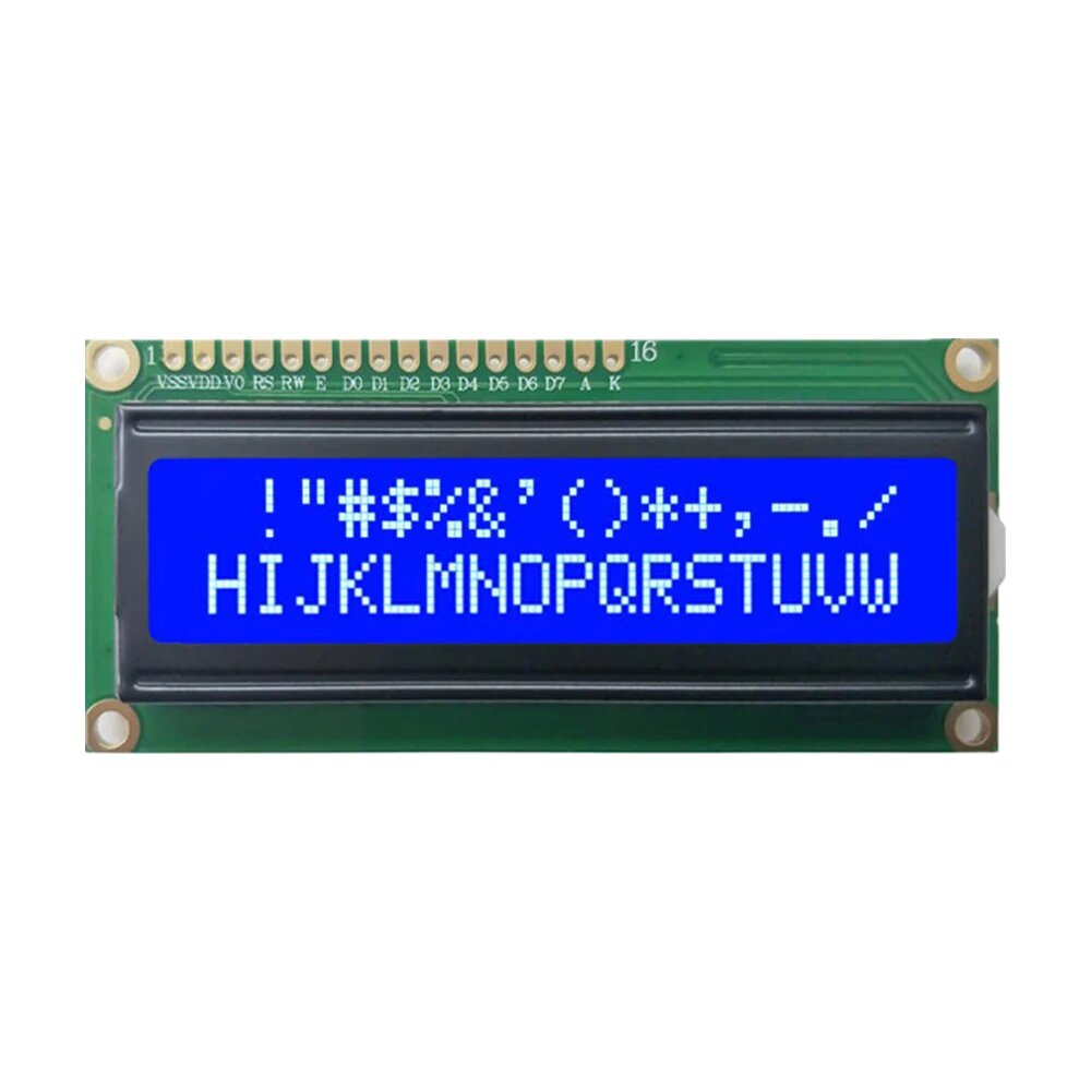 ЖК-модуль LCD1602 16x2 синий/зеленый 5В для Arduino 1602LCD Blue