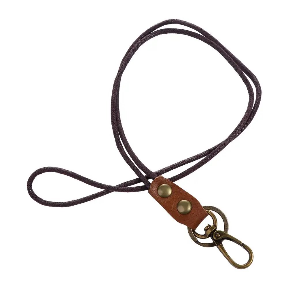 Ремешок для бейджа кожаный 49cm