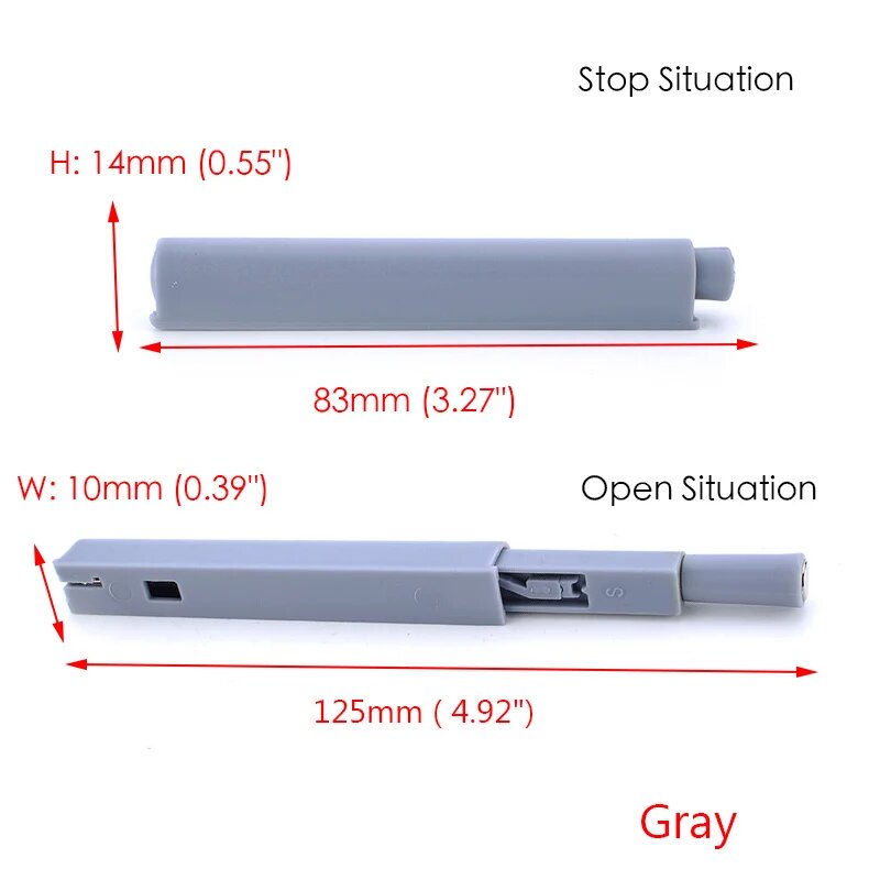 Демпферные буферы KAK для кухонных шкафов XG-05A gray