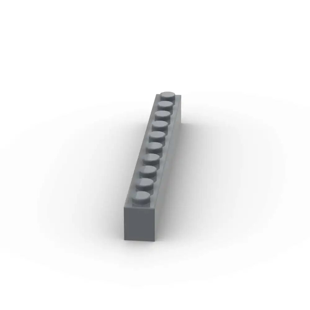 Серый LEGO® Brick 1x10 (199-dark grey) 10 шт.