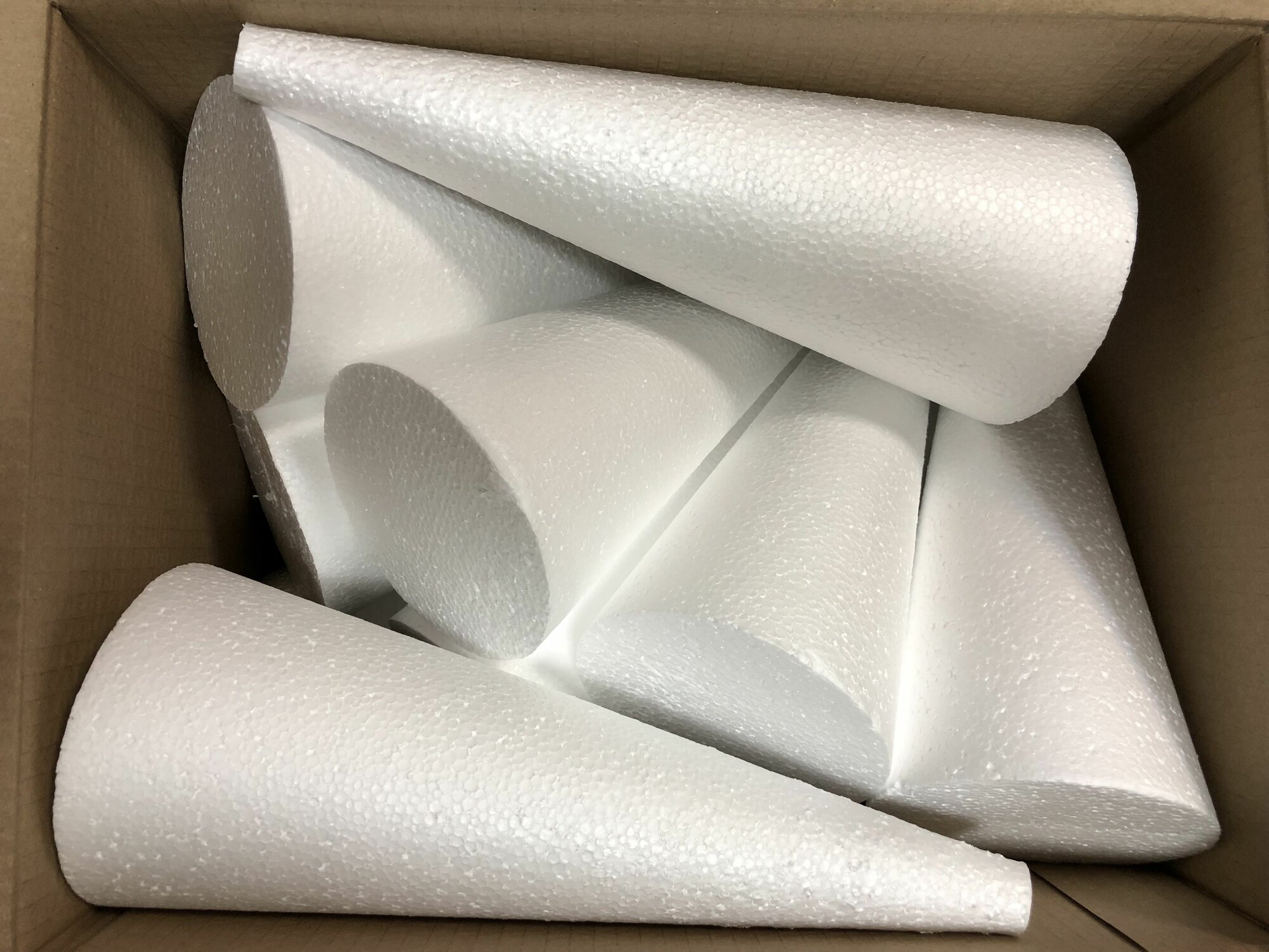 Конус из пенопласта 30х12см, 12шт / Конус для ёлки из пенопласта