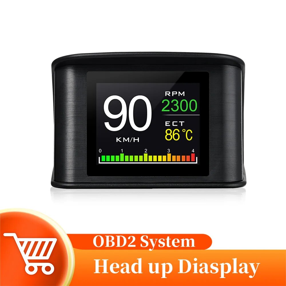 OBD2 HUD бортовой компьютер, проекционный дисплей, цифровой спидометр, температура воды, расход топлива, авто электронные аксессуары