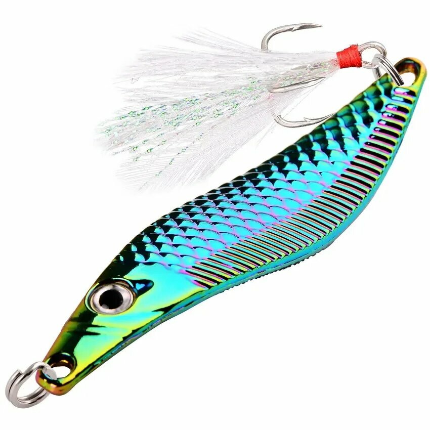 Металлические блесны VIB Leech Spoon Lures 7г 10г 15г 20г 20G-7.3cm, C-with hook