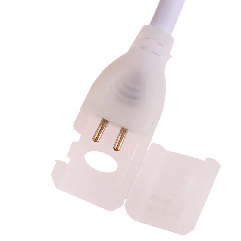 220 В, вилка светодиодной ленты ЕС для Cob 360 светодиодов, 12 мм, разъем для световой ленты, 2-контактный разъем COB, фиксирующие зажимы для светодиодной ленты, аксессуары для разъемов