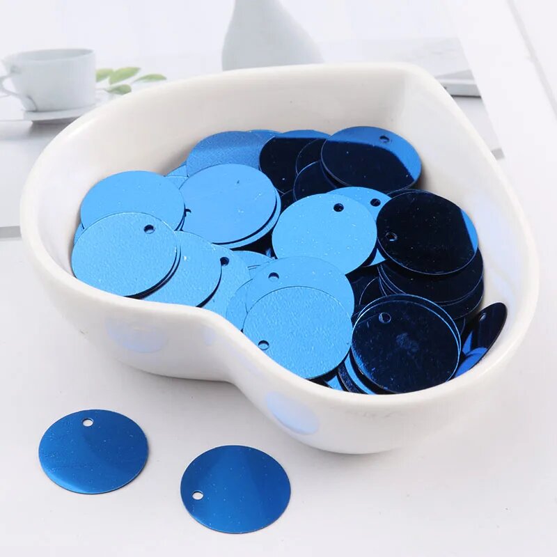 Круглые блестки isequins 6-30 мм 28 цветов Синий, 12mm 10g 200pcs, Dark Blue