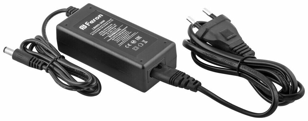 Блок питания ( драйвер ) Feron LB005. 12V 60W 5А для светодиодной ленты, IP20. Входное напряжение : от 110 до 230V