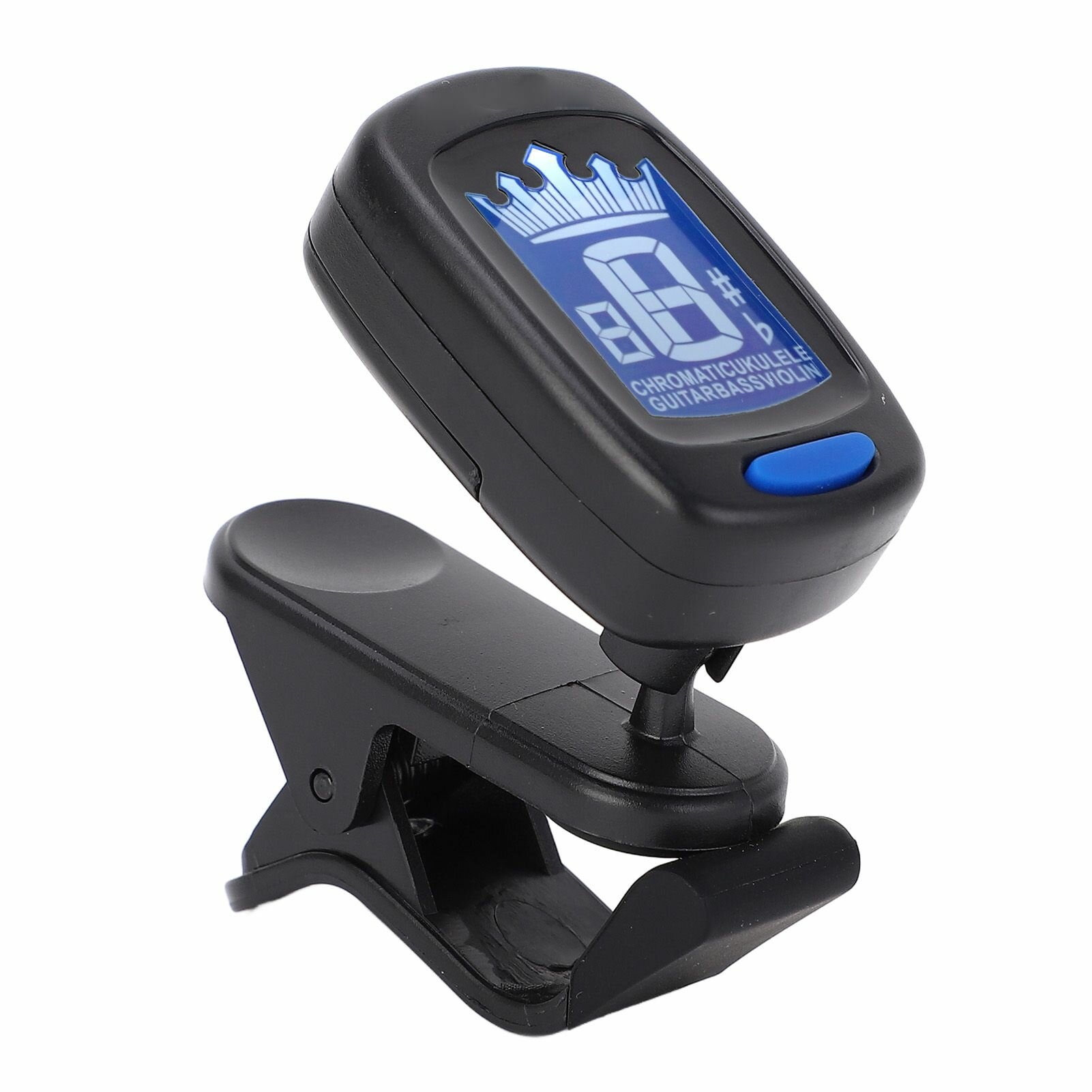 Клип-он гитарный тюнер ABS, с анти-скольжением, автоматическое выключение, цифровой дисплей