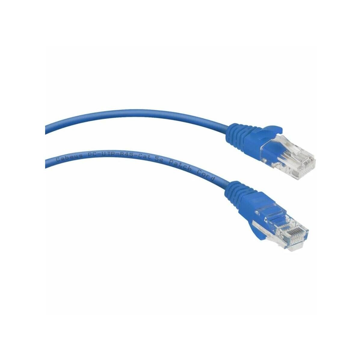 PC-UTP-RJ45-Cat.5e-0.5m-BL Cabeus PC-UTP-RJ45-Cat.5e-0.5m-BL Патч-корд U/UTP, категория 5е, 2xRJ45/8p8c, неэкранированн