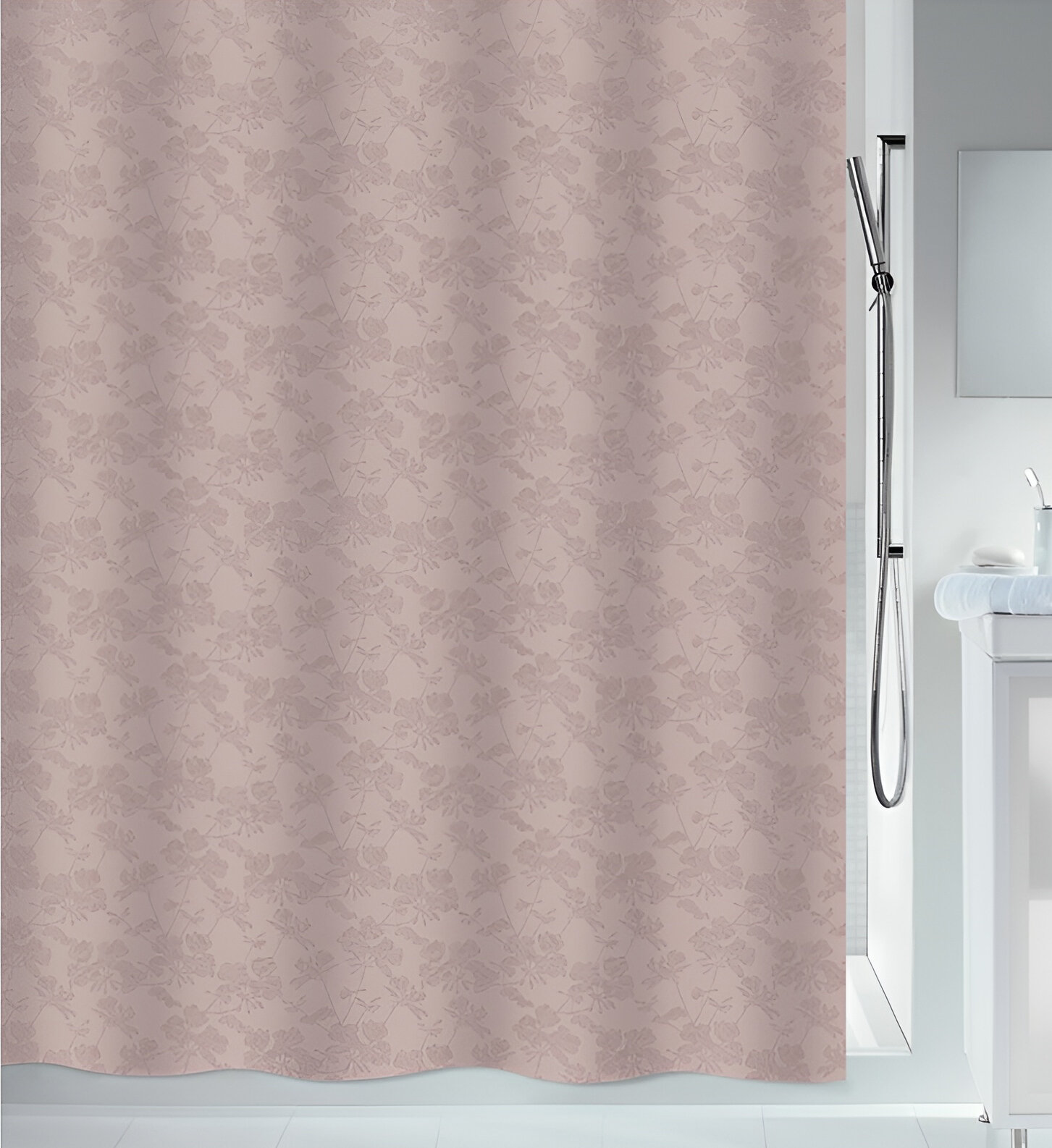 Штора для ванной комнаты Spirella Romance 180х200см, текстиль, бежевый 1020626